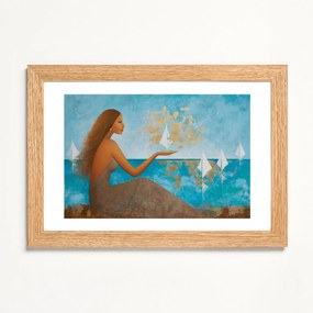 Veronika Švédová | Posílám ti vítr do plachet Rám: Černý, Velikost: 40 x 60 cm