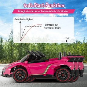 Costway Dětské elektrické auto Lamborghini s dálkovým ovládáním a LED světlomety