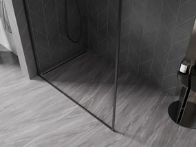 Mexen Kioto-F sprchová stěna Walk-in s rámem 85 x 202 cm, transparentní 8 mm, černá - 800-085-104-70-00