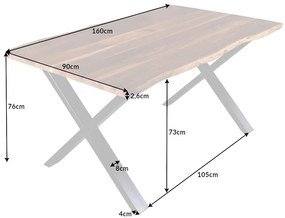 Designový jídelní stůl Massive X 160 cm akácie