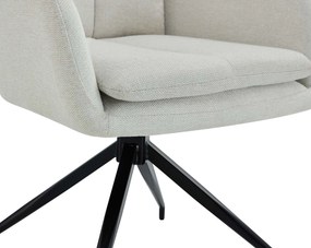 Sada 2 jídelních židlí Somers látka – krémová