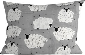 Polybavlněný povlak na polštář SHEEP POLY 70x90 cm, šedý