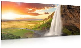 Obraz majestátní vodopád na Islandu Varianta: 100x50