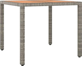 5dílný zahradní bistro set s poduškami šedý polyratan 3277020