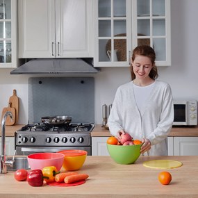 Monzana Sada plastových misek s víčky 4 ks – 900 až 4000 ml