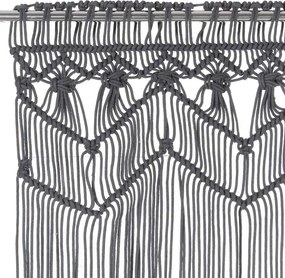 Macramé závěs antracitový 140 x 240 cm bavlna 323994