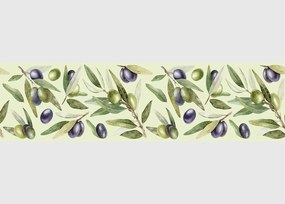 Samolepící bordura na zeď Olivová Ratolest Na Mentolově Zelené | 5 m x 13.8 cm | DWB8517