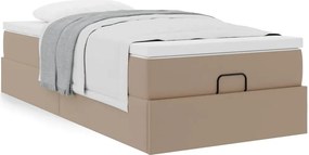 Osmanský rám postele s matrací cappuccino 90x200cm umělá kůže 3311020