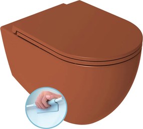 Isvea Isvea, INFINITY závěsná WC mísa, Rimless, 36,5x53cm, terracotta, 10NF02005-2U