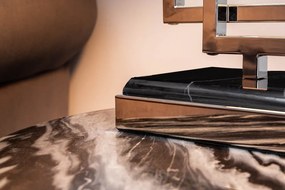Designová stolní lampa Calanthe 56 cm stříbrná