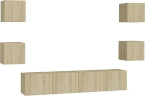6dílný set TV skříněk dub sonoma kompozitní dřevo 3078977