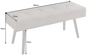 Designová lavice Bailey 100 cm taupe