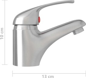 Umyvadlová směšovací baterie stříbrná 13 x 10 cm 149083
