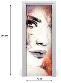 Samolepící fototapeta na dveře Abstrakce žena 75x205 cm