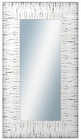 DANTIK - Zarámované zrcadlo - rozměr s rámem cca 50x90 cm z lišty SAUDEK bílá černé čáry (2512)