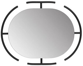 Černé kovové zrcadlo ZUIVER EMMA 70 x 56 cm
