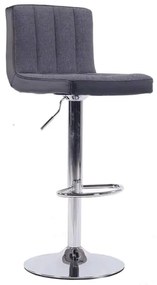 Barová židle Tempo Kondela, šedá / černá / chromovaná, HILDA