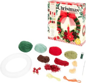 Kreativní sada CHRISTMAS WREATH pro háčkování vánočního věnce