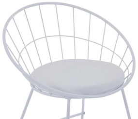 Petromila Barové židle 2 ks bílé umělá kůže