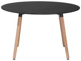 Jídelní stůl ⌀ 120 cm černý BOVIO Beliani