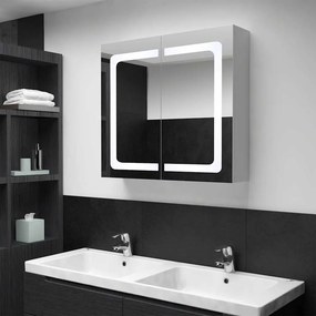 LED koupelnová skříňka se zrcadlem 80 x 12,2 x 68 cm 325545