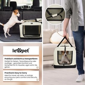 Leopet Přepravní box pro psy L, 70 x 52 x 52 cm, béžový