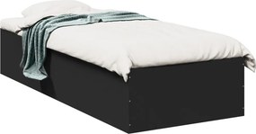 Rám postele černý 100 x 200 cm kompozitní dřevo 3281050