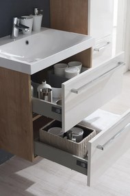 Mereo, Mereo Bino, koupelnová skříňka s umyvadlem z litého mramoru 61 cm, bílá, MER-CN660M