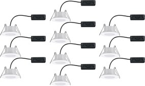 P 98197 LED vestavné svítidlo Calla 10ks sada IP65 kruhové 90mm 30° 10x5W 230V CCT bílá mat - PAULMANN