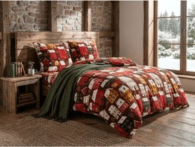 Mikroplyšové povlečení SNOWY VILLAGE barevné Rozměr povlečení: 70 x 90 cm | 140 x 220 cm