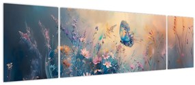 Obraz - Louka s motýlem (170x50 cm)