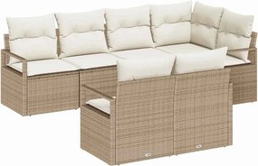 Set pohovek 7 ks Béžová polyratan 3346421
