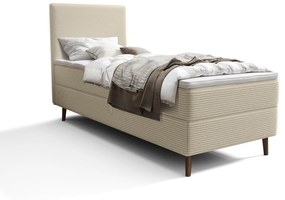 Jednolůžková postel 90 cm Napoli Comfort (krémová) (s roštem, s úl. prostorem). 1082510