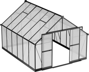 Skleník 245 x 305 x 370 cm, zesílená konstrukce, polykarbonát 6 mm