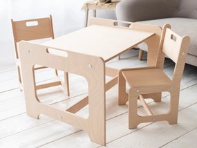 Woodisio Set Židle a stolku SIMO Barva: Přírodní dřevo