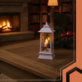 Bílá LED vánoční lucerna Ruhhy 26753