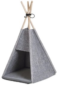 Stan teepee pro zvířata 35 x 40 cm šedý ULUBEY Beliani