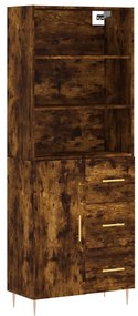 Skříň highboard kouřový dub 69,5 x 34 x 180 cm kompozitní dřevo,  3189434