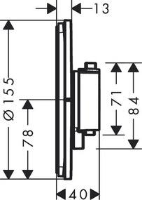 Hansgrohe ShowerSelect Comfort S, termostat pod omítku pro 2 spotřebiče s EN1717, chromová, HAN-15556000