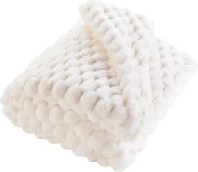 Krémová deka z mikroplyše 125x150 cm Frosty – douceur d'intérieur