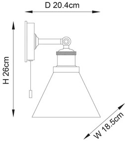 Endon 95513-Koupelnové nástěnné svítidlo TOULON 1xE27/10W/230V IP44 lesklý chrom