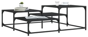 Konferenční stolek černý 107 x 107 x 40 cm kompozitní dřevo - Default Title