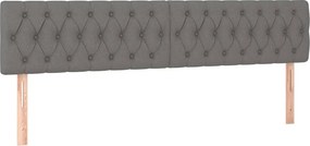 Box spring postel s matrací tmavě šedá 200x200 cm textil 3127070