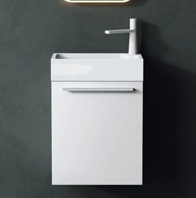 Design LED koupelnová skříňka s umyvadlem DOPORRO PISA vel.45cm WHITE Barva: eiche greige