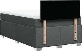 Box spring postel s matrací tmavě šedá 120x190 cm textil 3285828