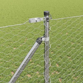 Hexagonální plot s podpěrou 10 x 1,4 m Pozinkovaná ocel 3353350