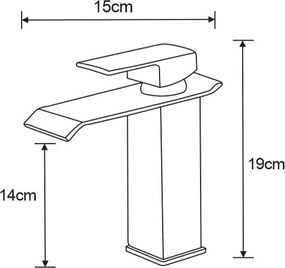 Mexen Apus, umyvadlová baterie, chromová, 744700-00