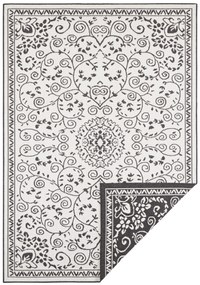 NORTHRUGS - Hanse Home koberce Kusový koberec Twin Supreme 103864 Leyte Black/Cream – na ven i na doma - 160x230 cm