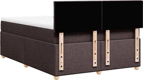 Box spring postel s matrací tmavě hnědá 140x190 cm textil 3286678