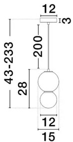 Designový lustr Noesis 15 Kávová